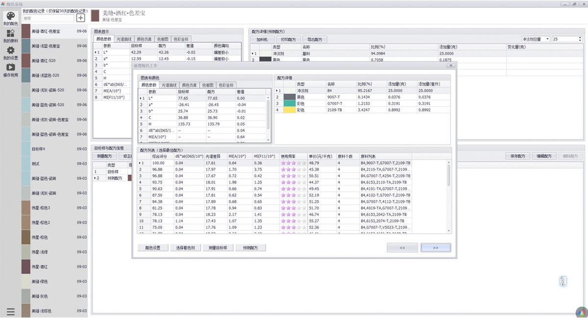 Paint color matching software, printing color matching system ...